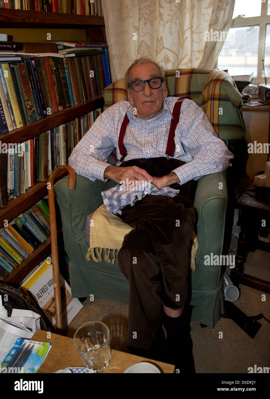 The famous Welsh artist, John Knapp-Fisher in his home and studio at ...