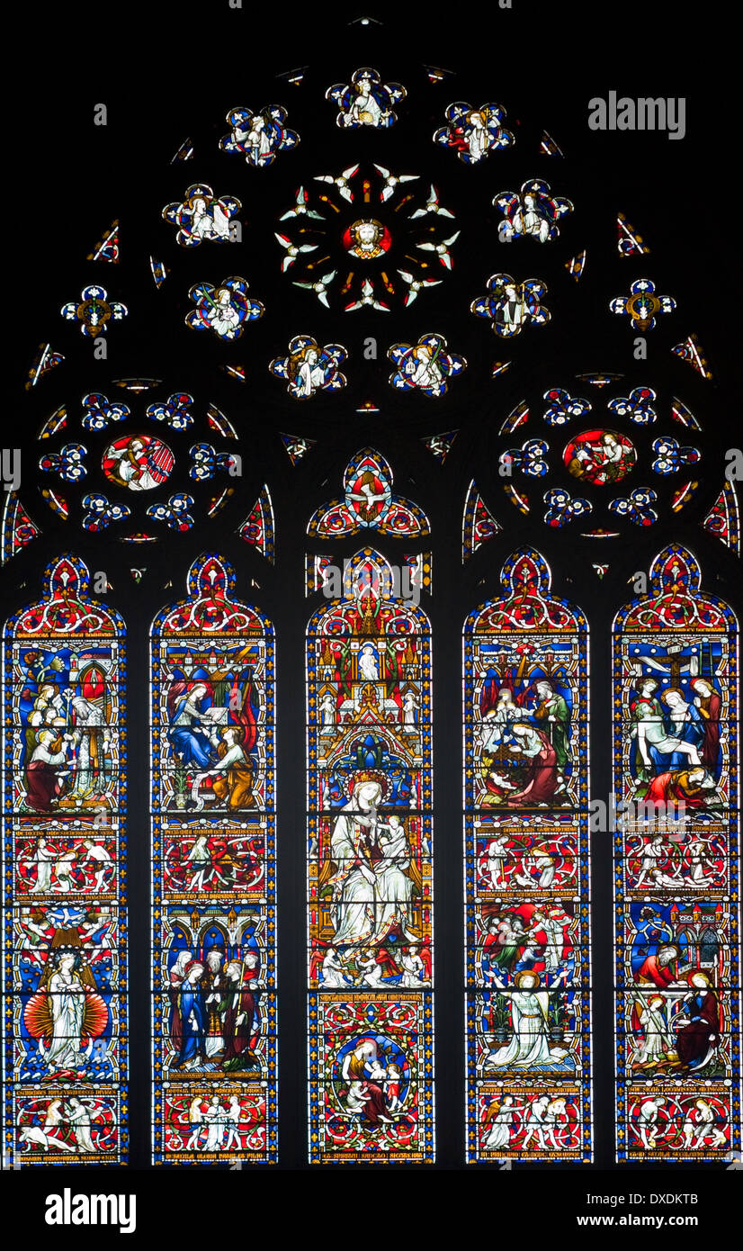 Ancient church stained glass window hi-res stock photography and images ...