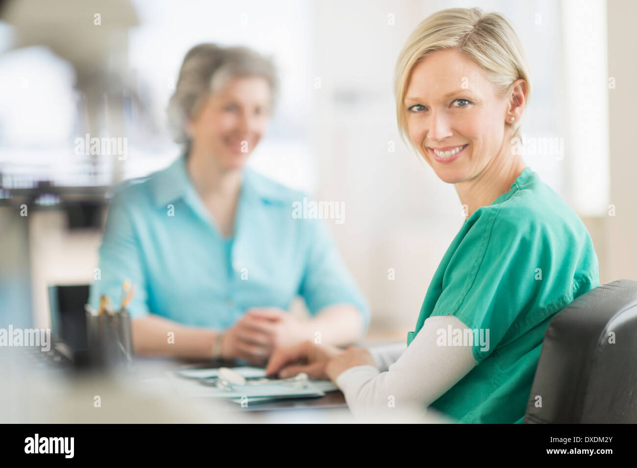 Portrait female doctor senior patient hi-res stock photography and ...