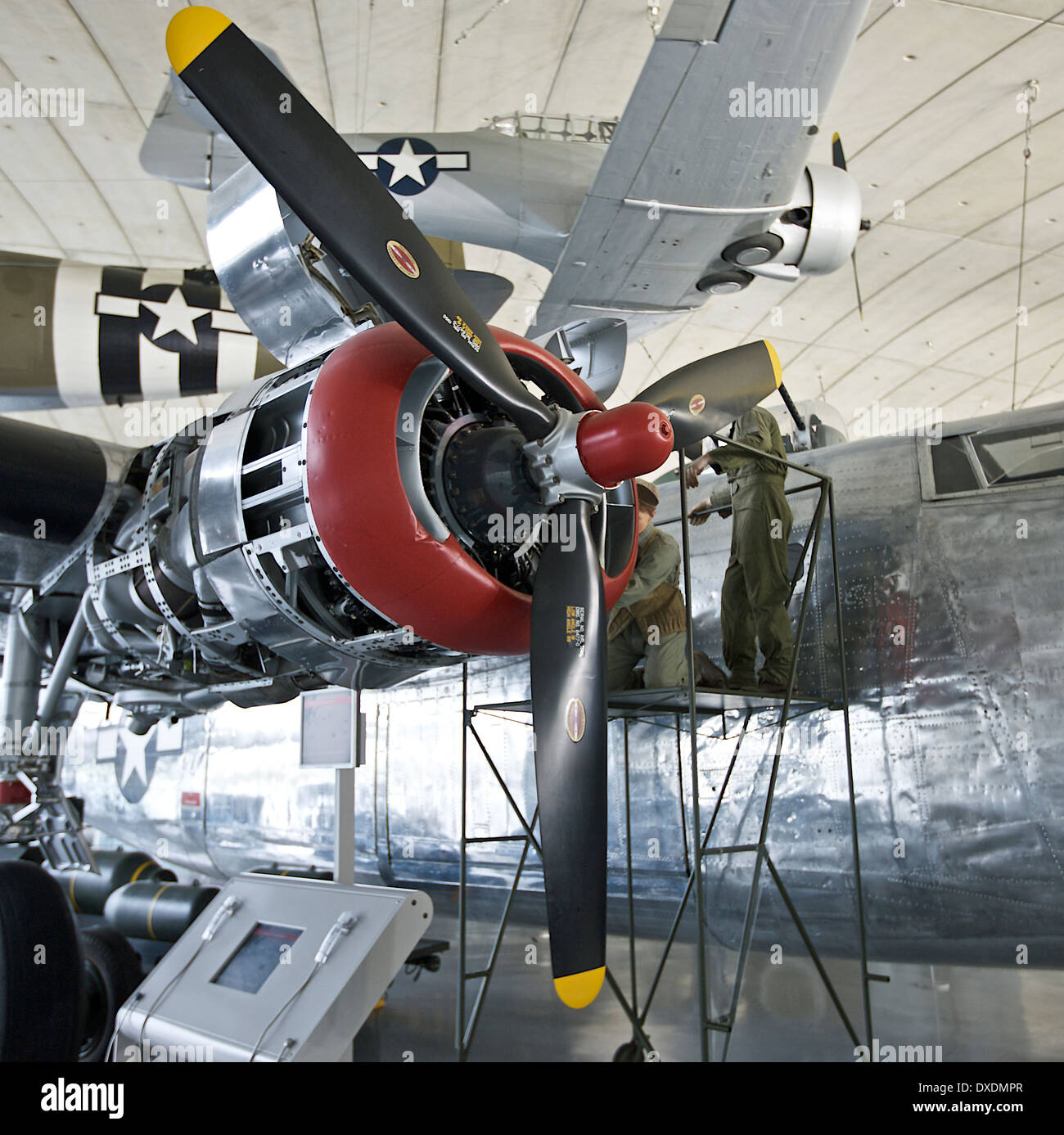 engine of USA Liberator bomber Stock Photo - Alamy
