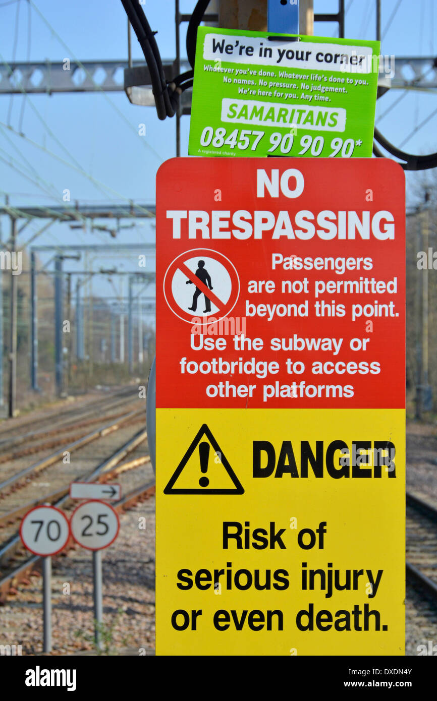Safety signs railway stations hi-res stock photography and images - Alamy