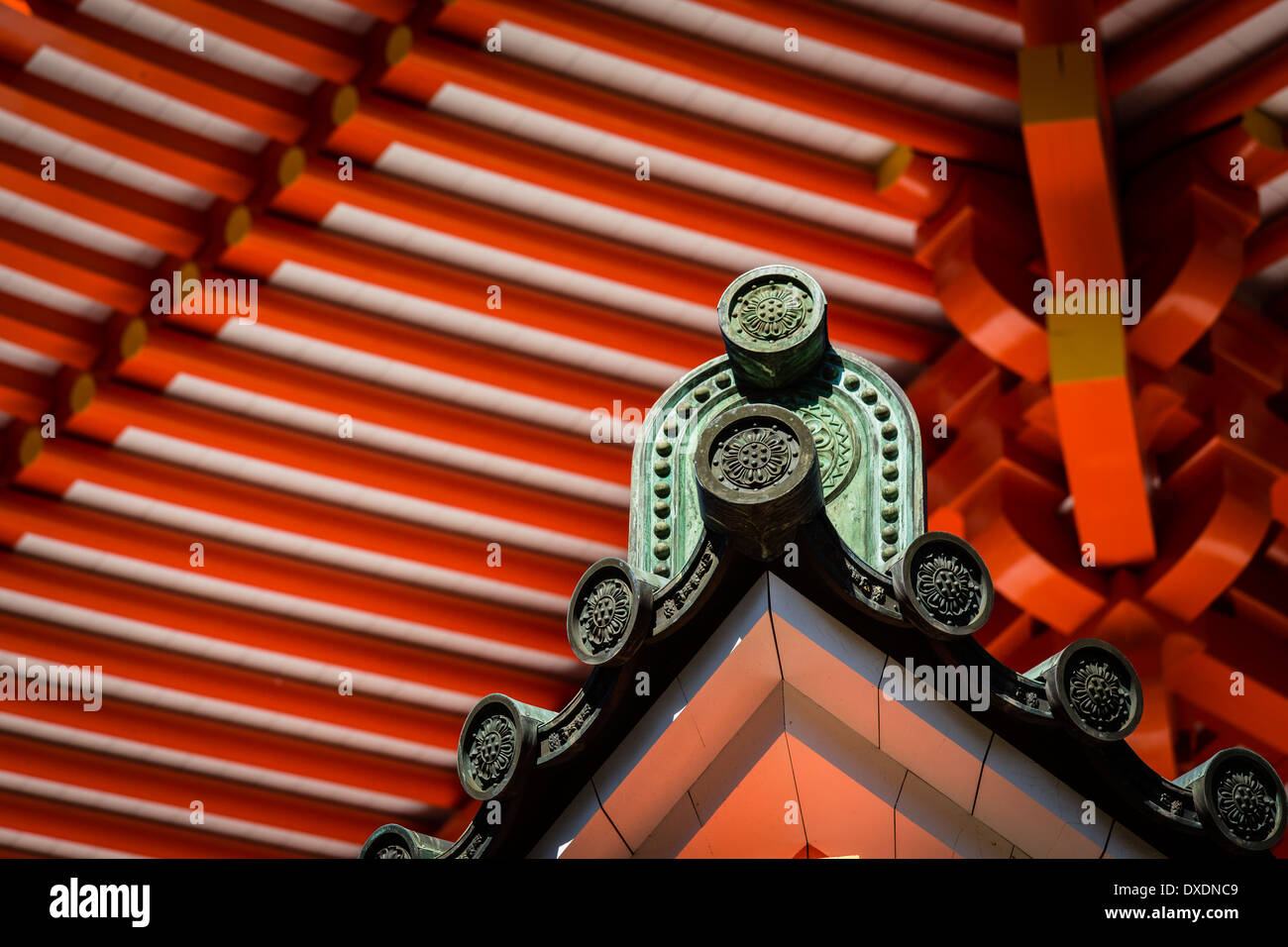 Temple roof detail Stock Photo - Alamy