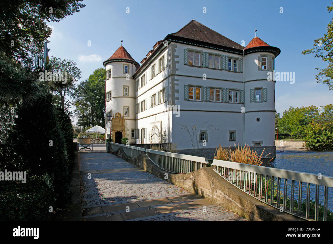 Moated castle, Bad Rappenau Stock Photo - Alamy
