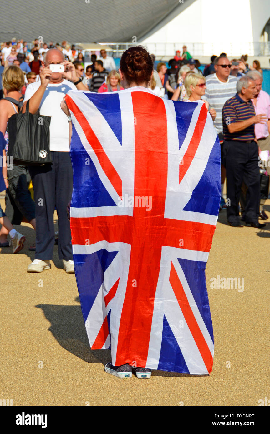 Flags draped over shoulders hi-res stock photography and images - Alamy