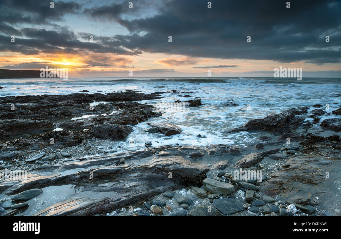 Pendower beach on the Roseland Peninsula in Cornwall Stock Photo - Alamy