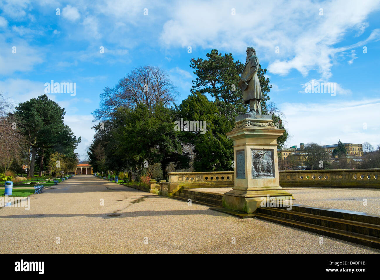 Statue of Titus Salt in Roberts Park, Saltaire, Bradford, Yorkshire ...