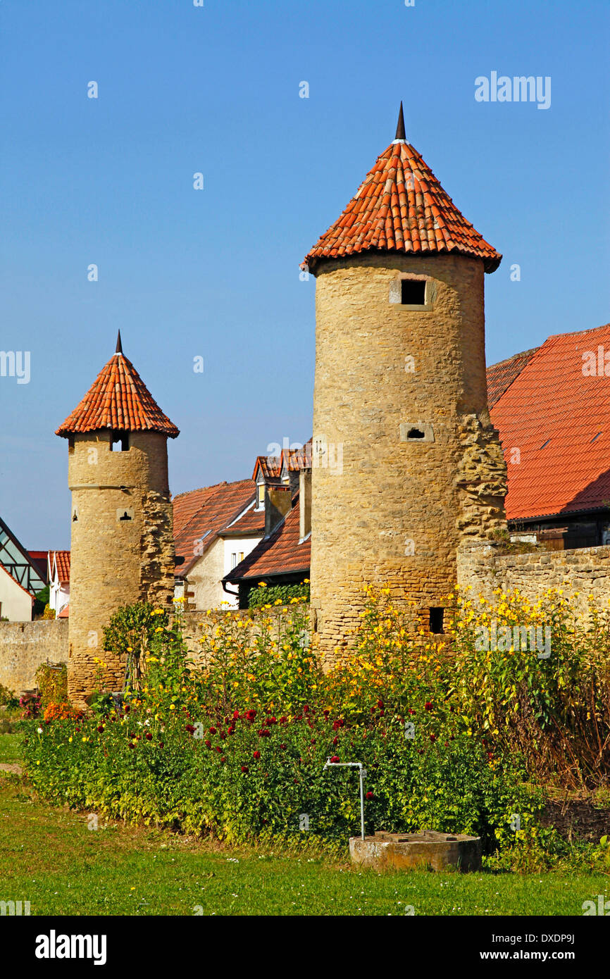 City wall, Mainbernheim Stock Photo - Alamy