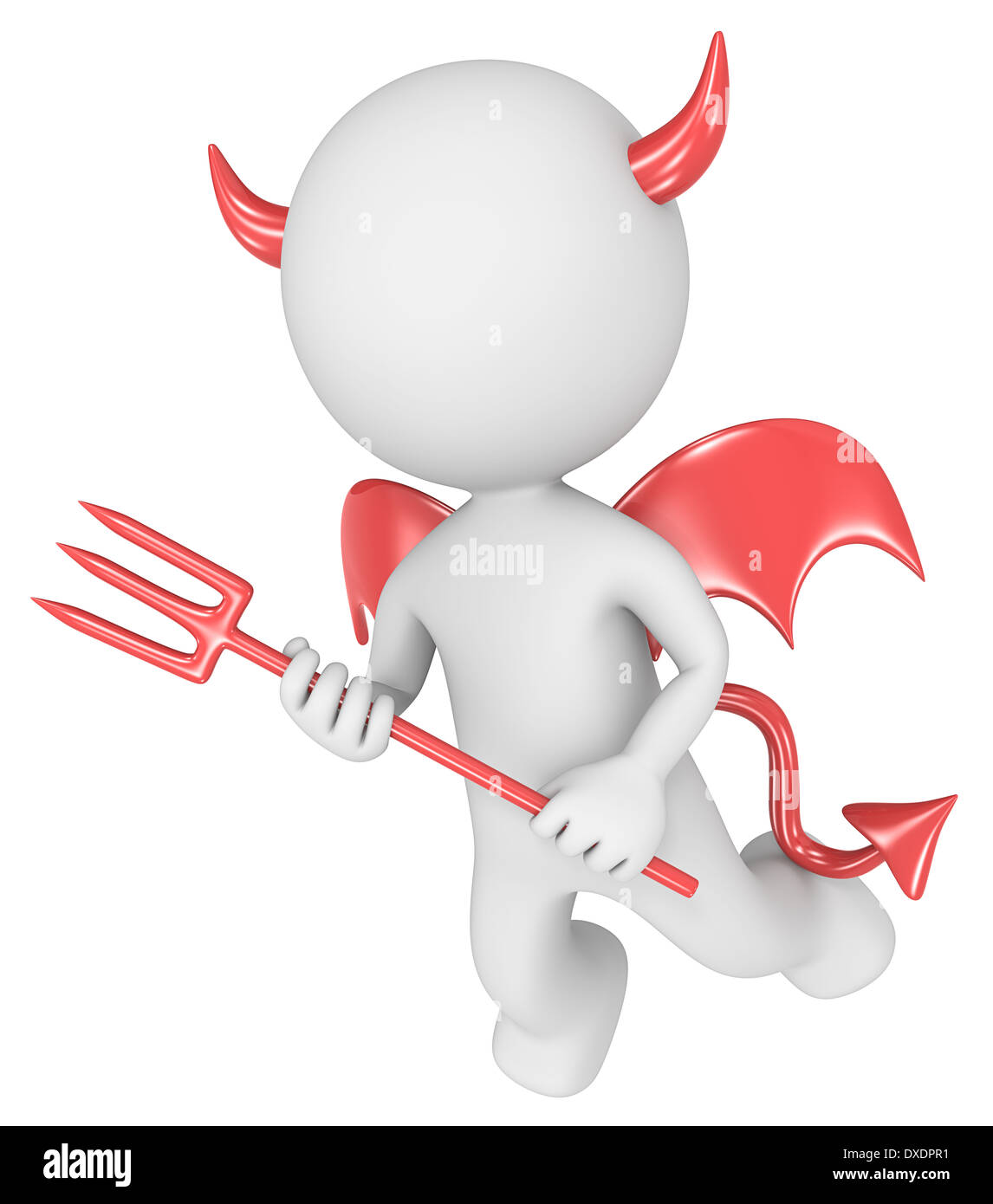 Dude the Devil. 3D little human character. Isolated Stock Photo - Alamy