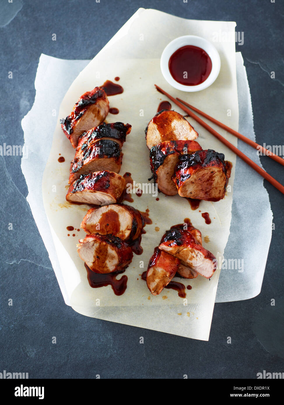 Overhead View of Vietnamese BBQ Chicken, Studio Shot Stock Photo - Alamy