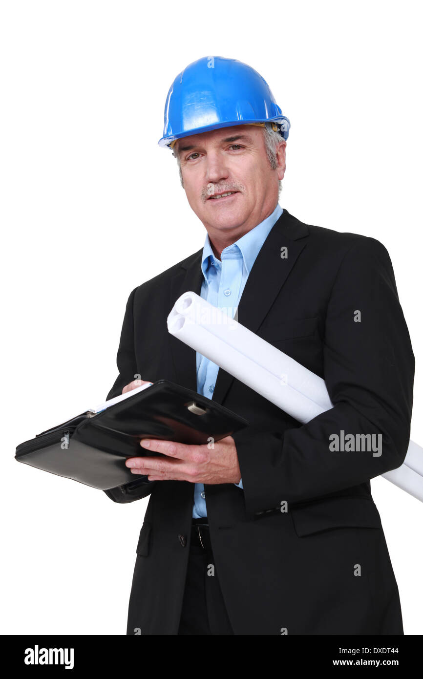 Architect with a planner Stock Photo - Alamy