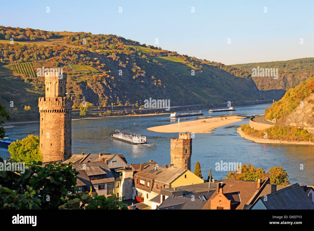 River Rhine, Oberwesel Stock Photo - Alamy