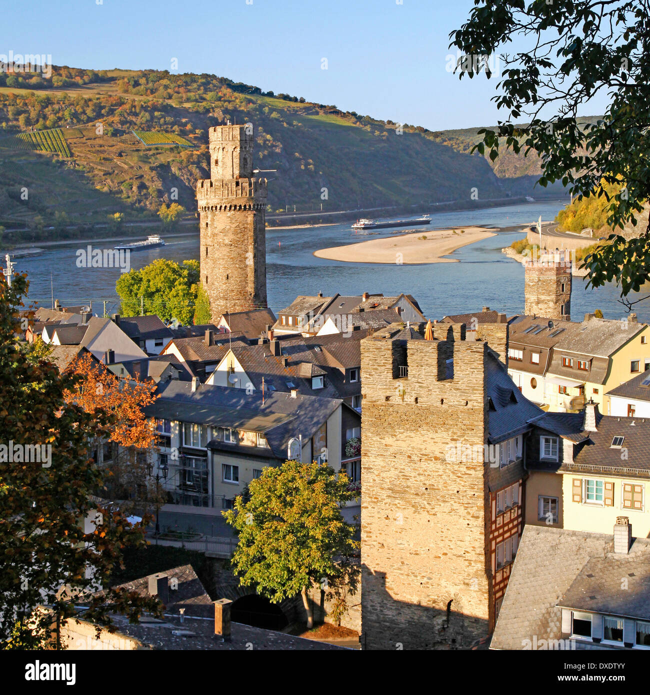River Rhine, Oberwesel Stock Photo - Alamy