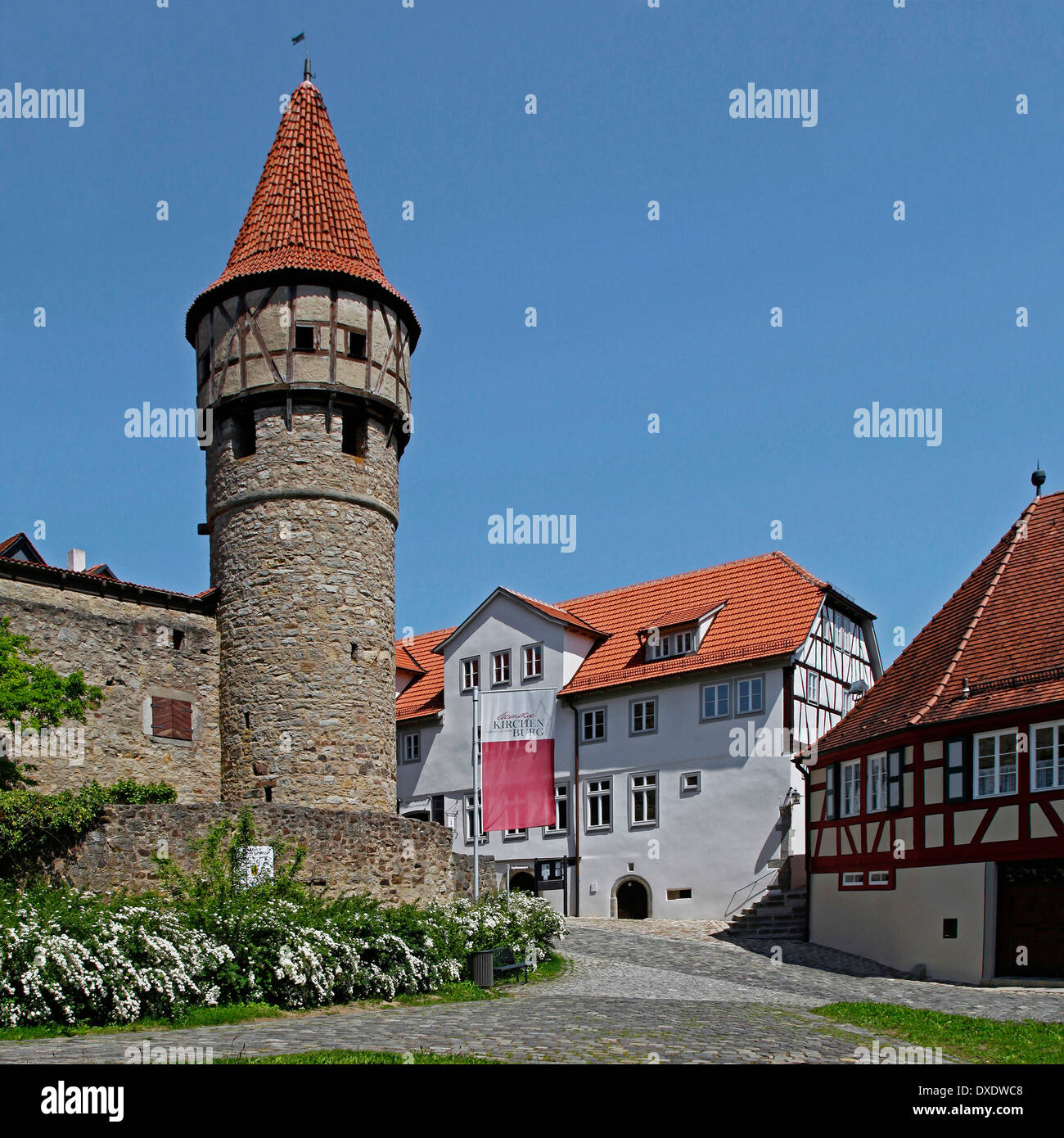 School belltower, Ostheim Stock Photo - Alamy