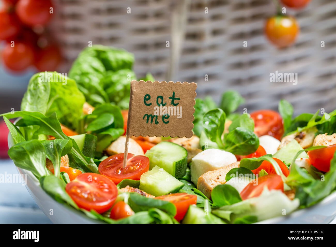 Tasty spring vegetable salad Stock Photo - Alamy