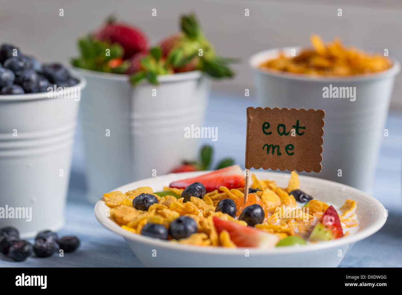 Healthy breakfast ready to eat Stock Photo - Alamy