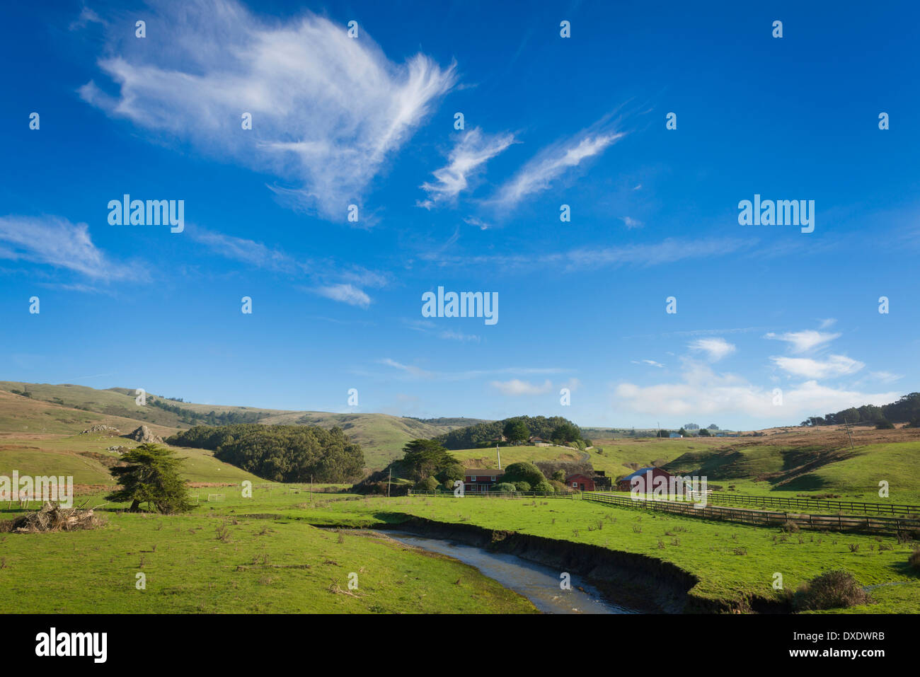 Idyllic landscape with farm, Bodega, California, USA Stock Photo - Alamy