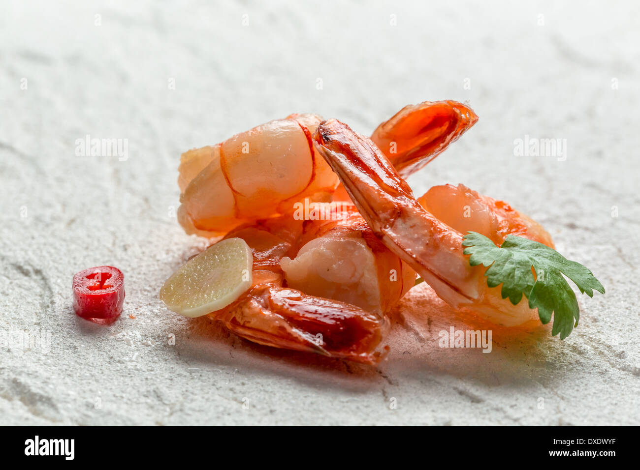 Fresh shrimp on a rock Stock Photo - Alamy