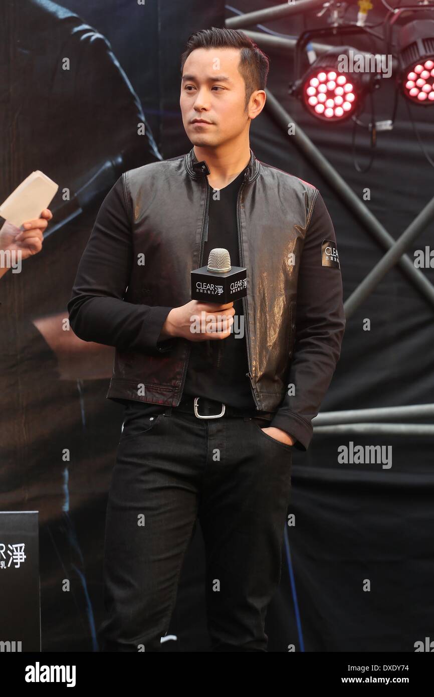 Taipei, China. 22nd Mar, 2014. Actor Joseph Chang attends commercial ...