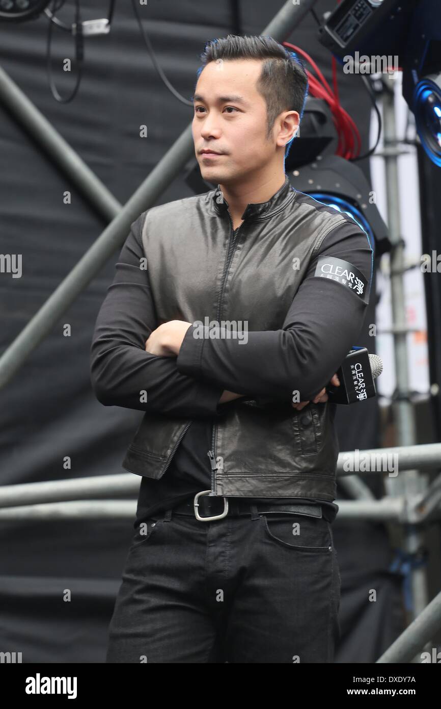 Taipei, China. 22nd Mar, 2014. Actor Joseph Chang attends commercial ...