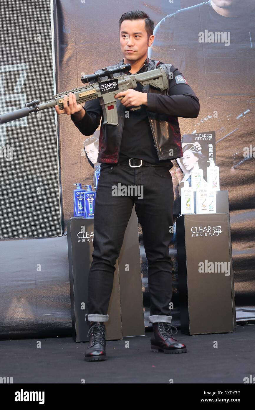 Taipei, China. 22nd Mar, 2014. Actor Joseph Chang attends commercial ...