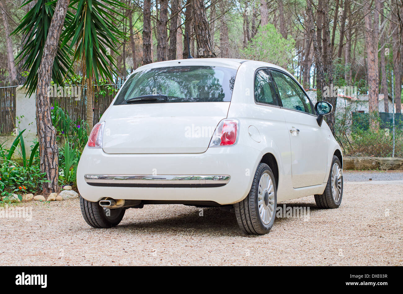 White compact car hi-res stock photography and images - Alamy