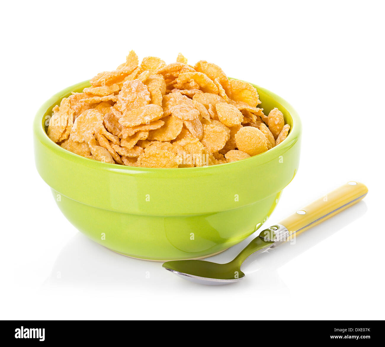 corn flakes isolated on white background Stock Photo - Alamy