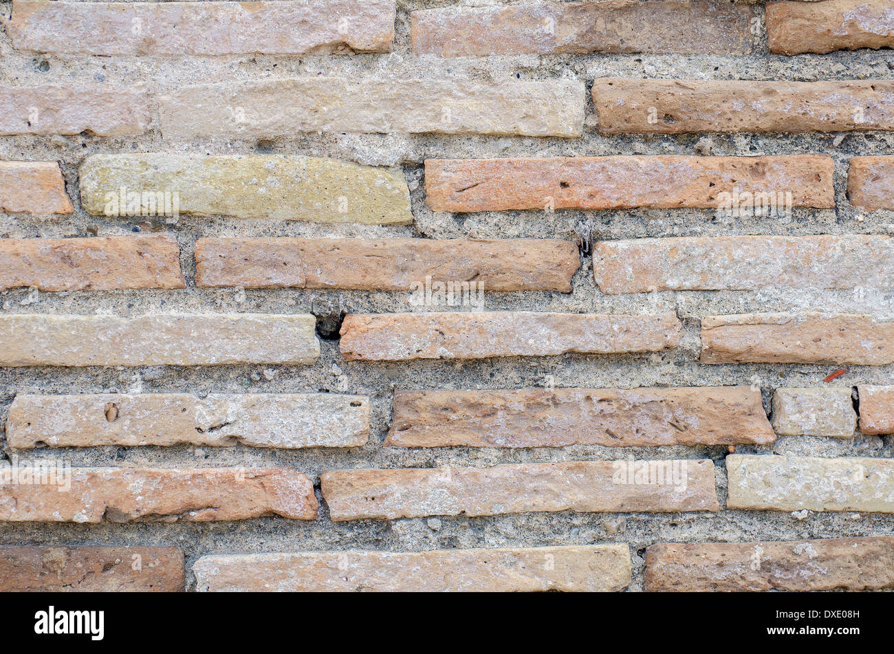 Very ancient brick wall built Stock Photo - Alamy