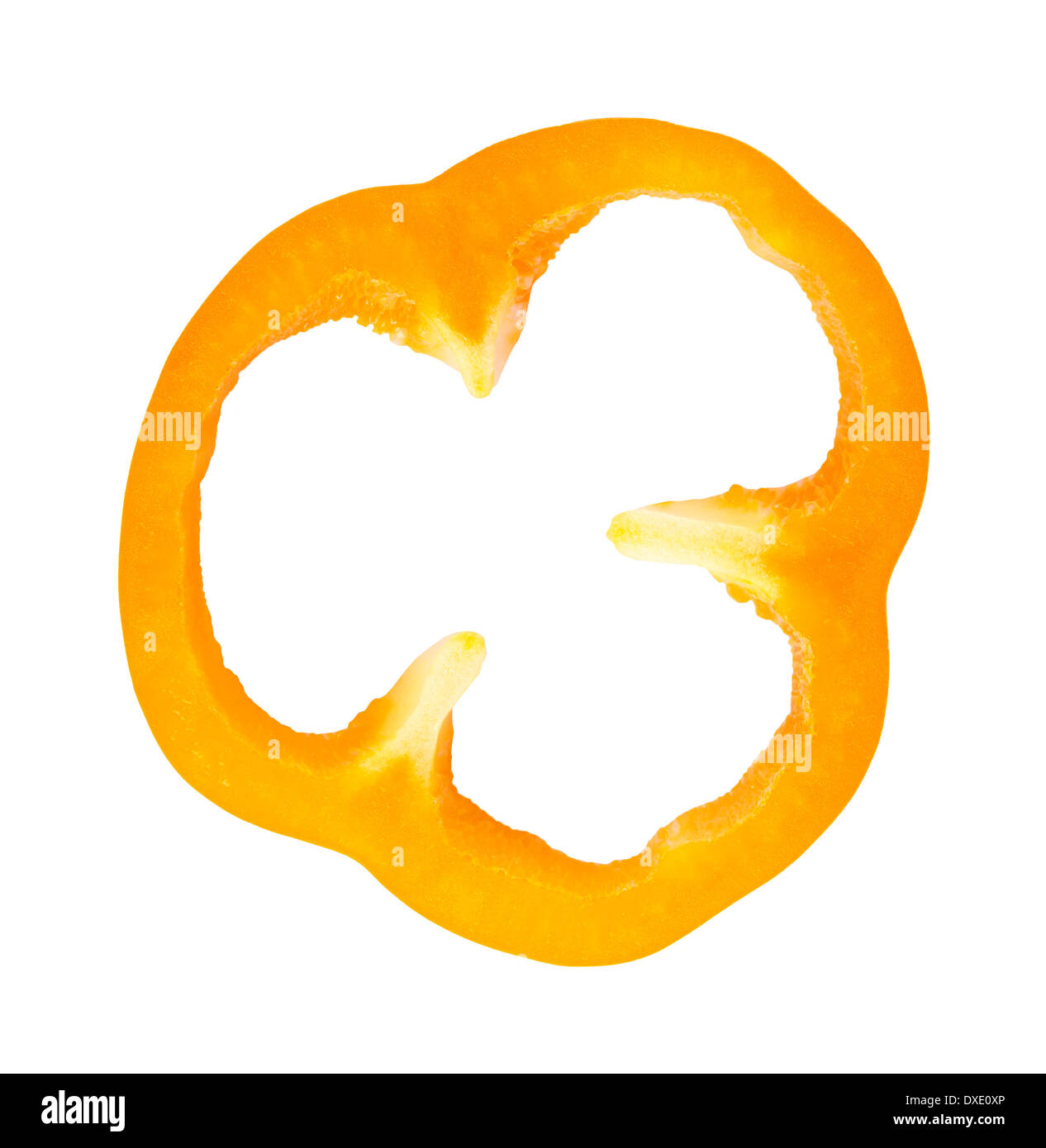Pepper slice on white background Stock Photo - Alamy