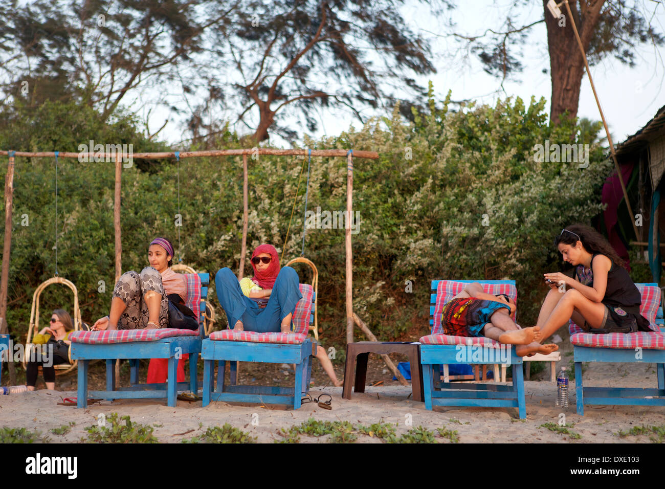 Goa, a Hippie Beach in India Stock Photo - Alamy