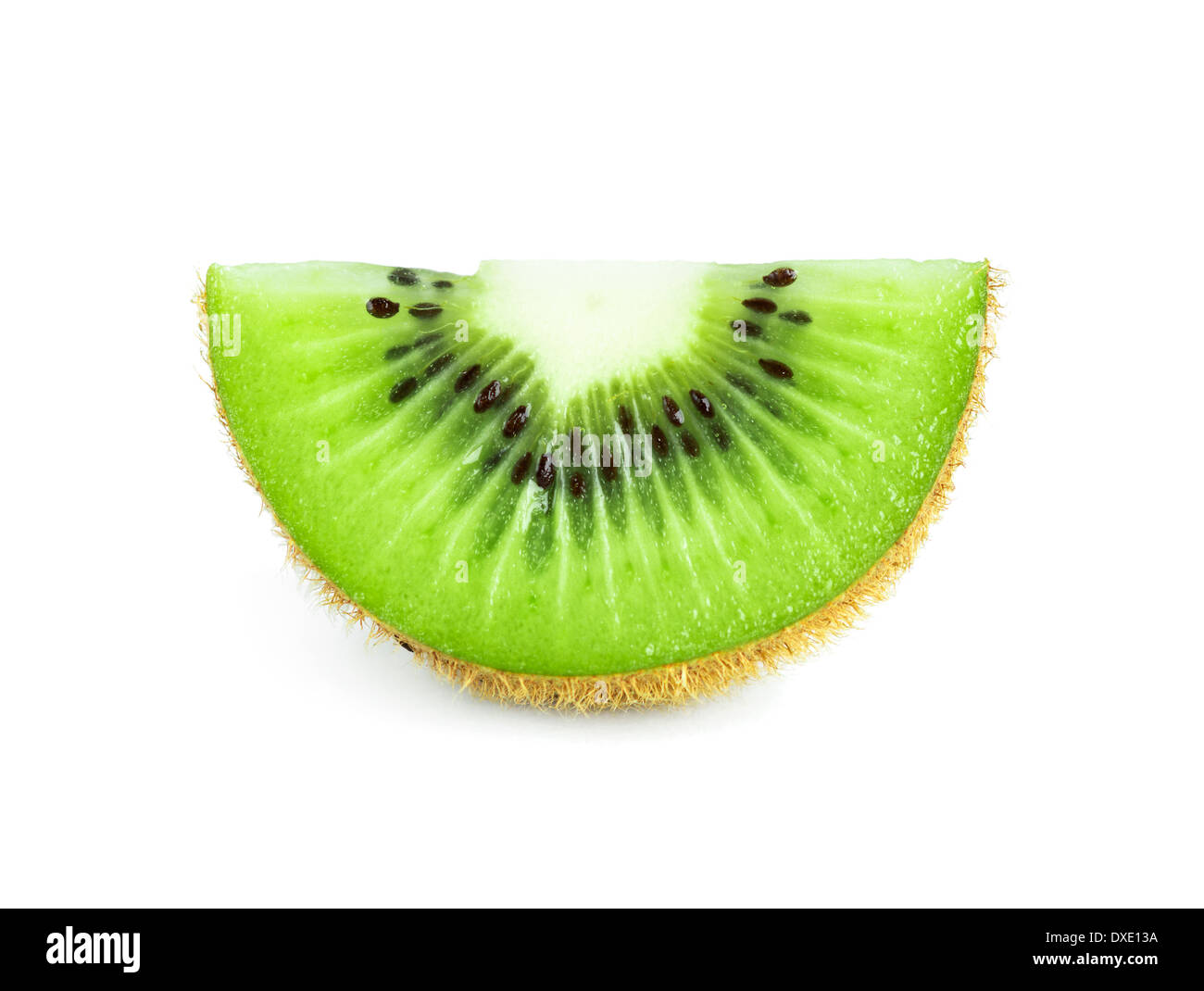 Kiwi fruit slice on white background Stock Photo - Alamy