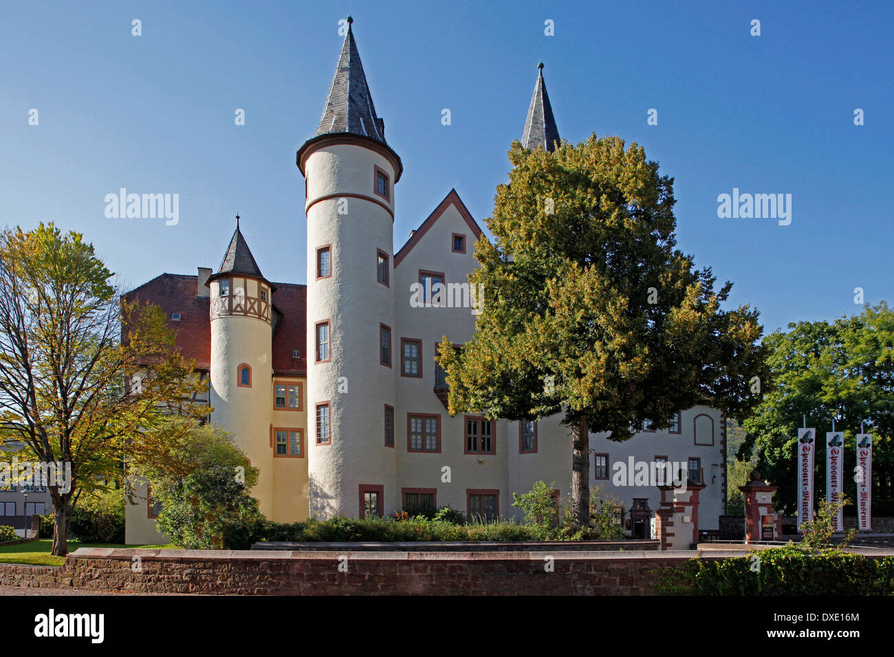 Castle, Spessart museum, Lohr on the Main river, district Main-Spessart ...