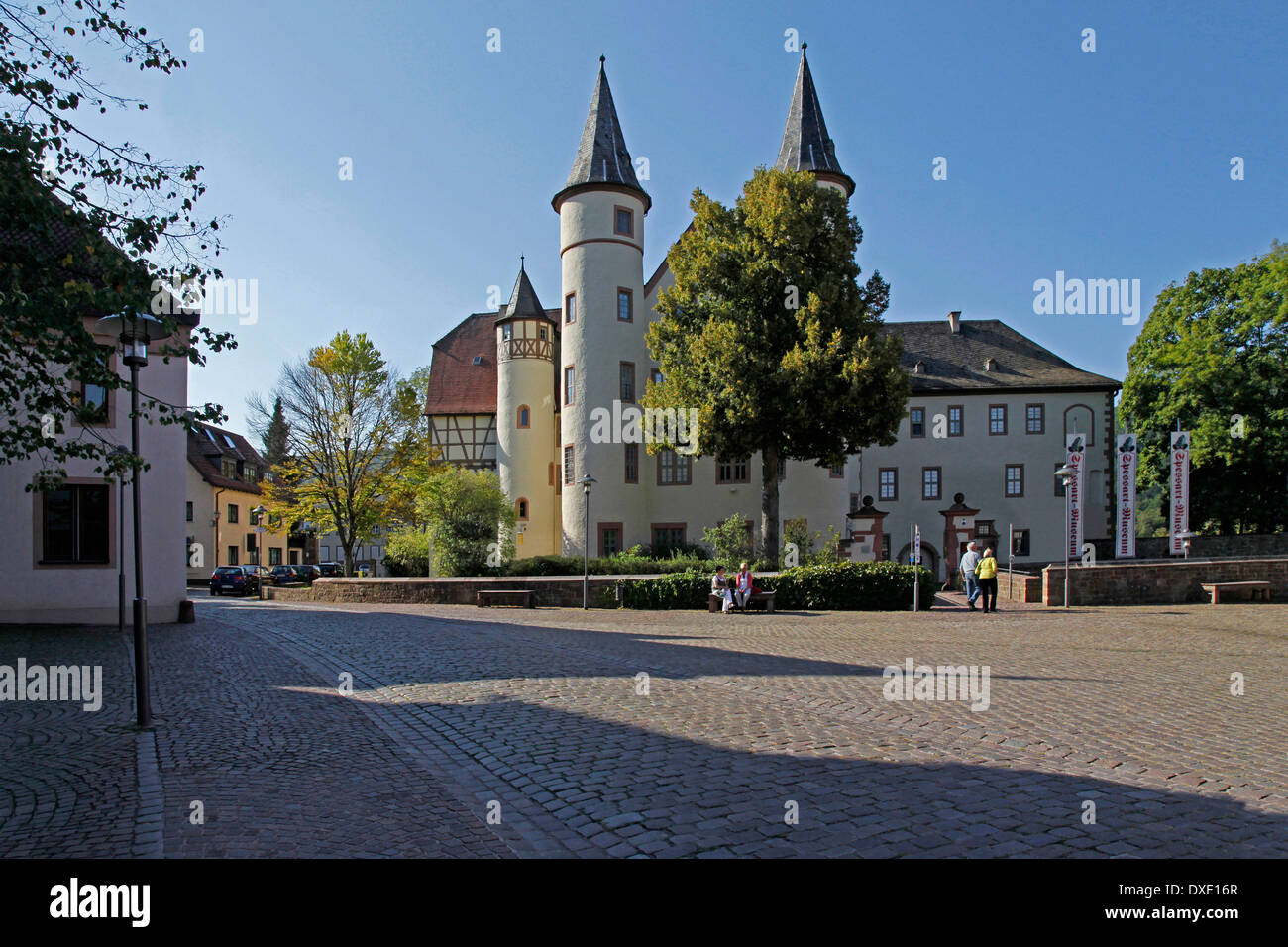 Castle, Spessart museum, Lohr on the Main river, district Main-Spessart ...