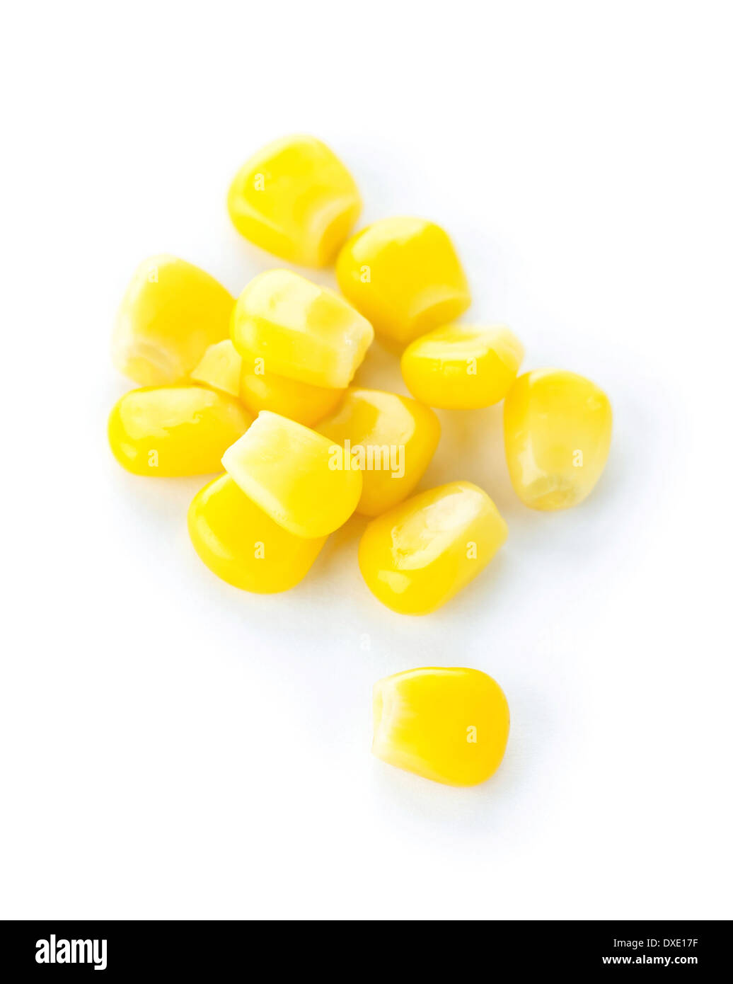 Sweet kernel corn on white background Stock Photo - Alamy
