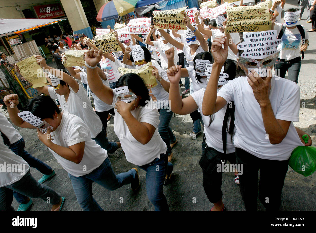 Manila, Philippines. 25th Mar, 2014. Members of the Communist Party of ...