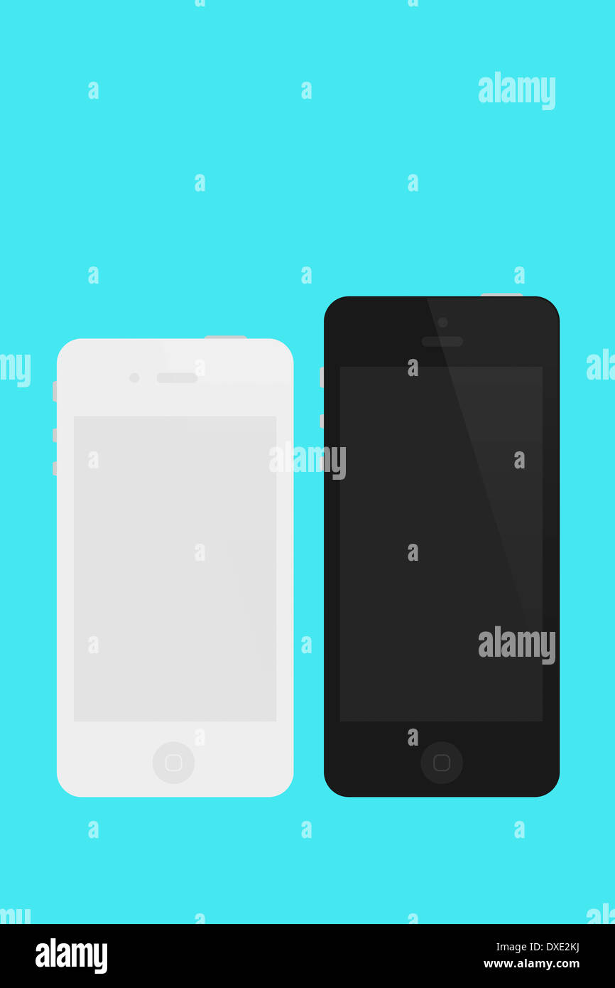 flat iphone illustration Stock Photo - Alamy