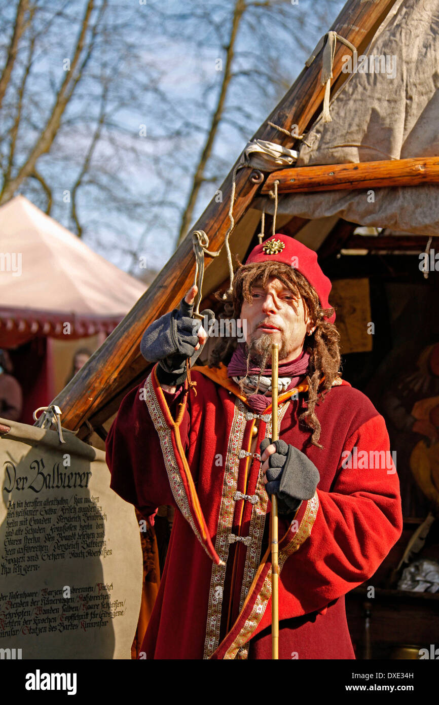 Medieval Easter Market renaissance festival medieval dressed barber ...