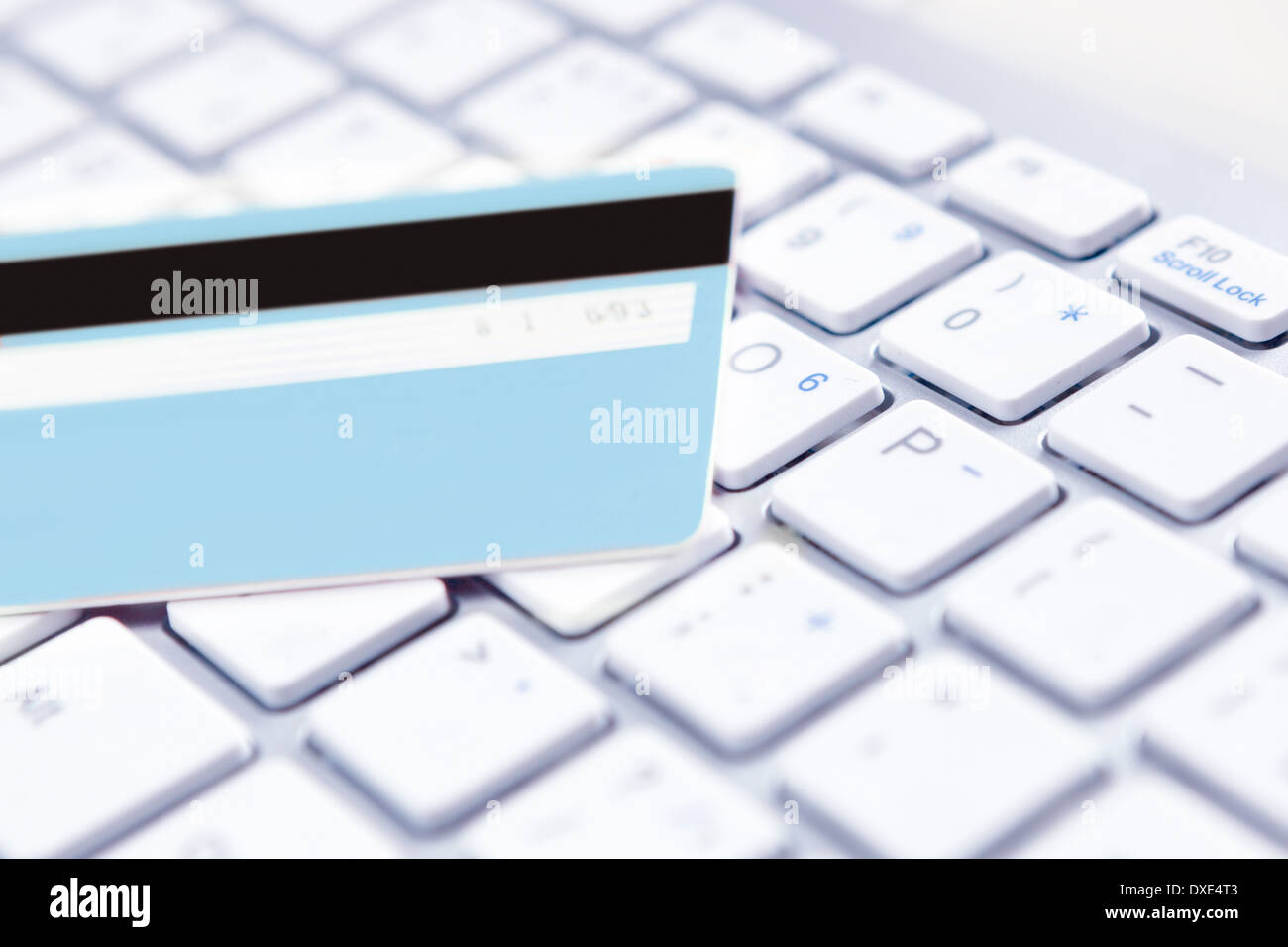 Closeup of credit card on a pc keyboard Stock Photo - Alamy