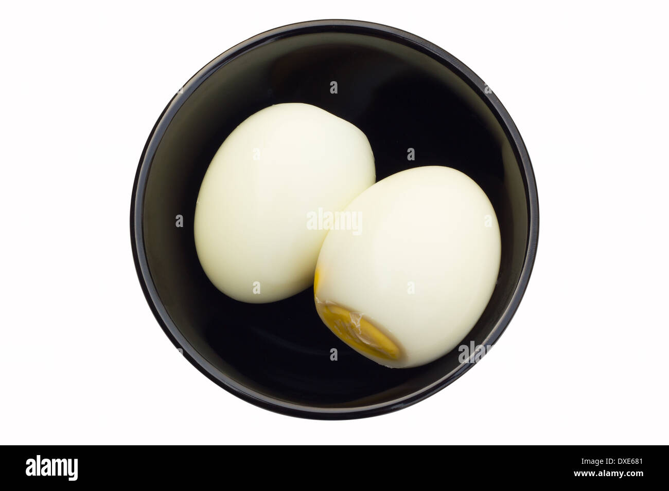 Half boiled eggs in Cut Out Stock Images & Pictures - Alamy