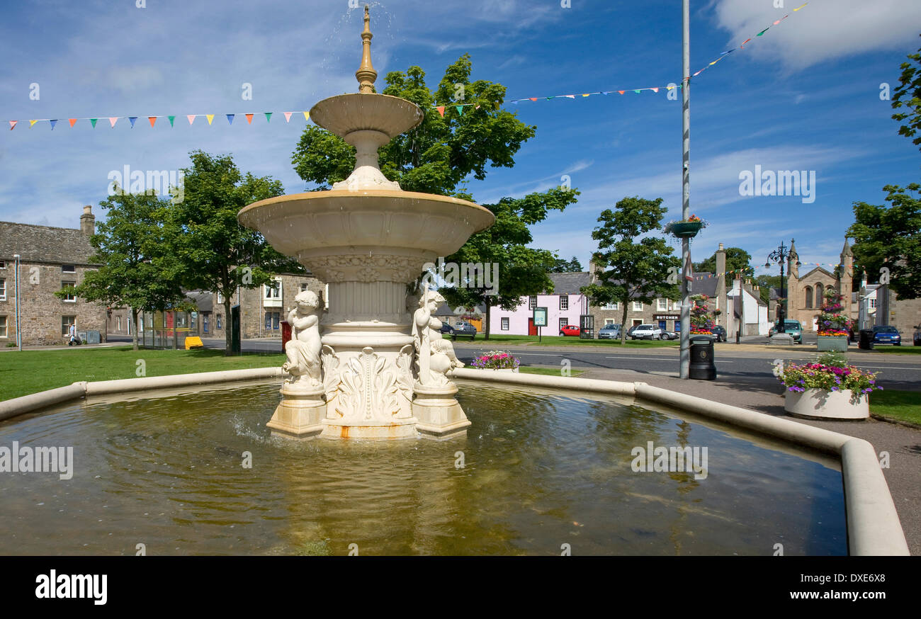 Fochabers town centre, Morayhsire Stock Photo - Alamy