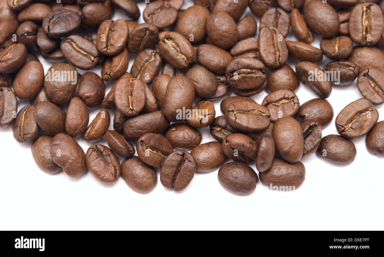 coffee beans isolated on white Stock Photo - Alamy