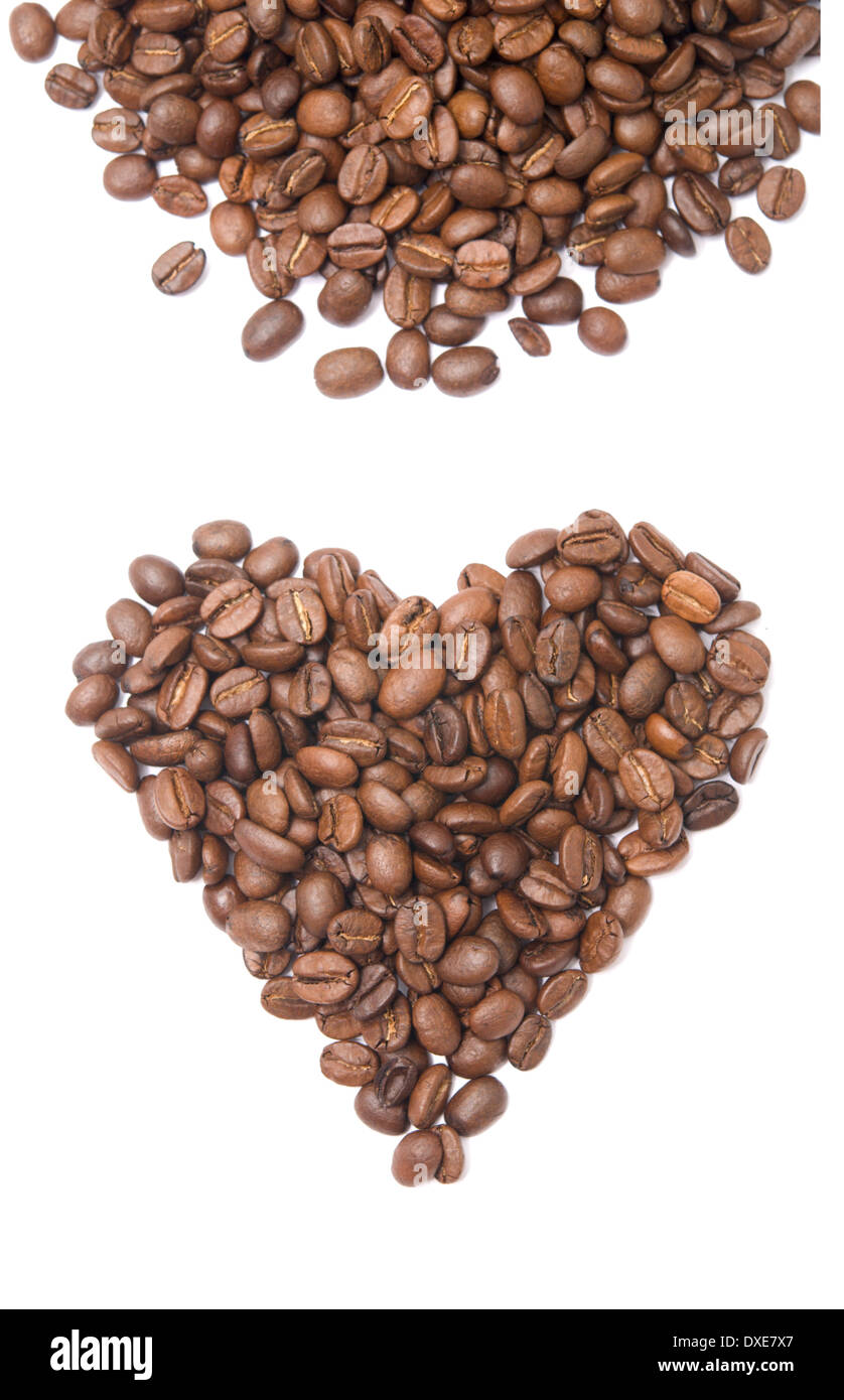 coffee beans isolated on white Stock Photo - Alamy