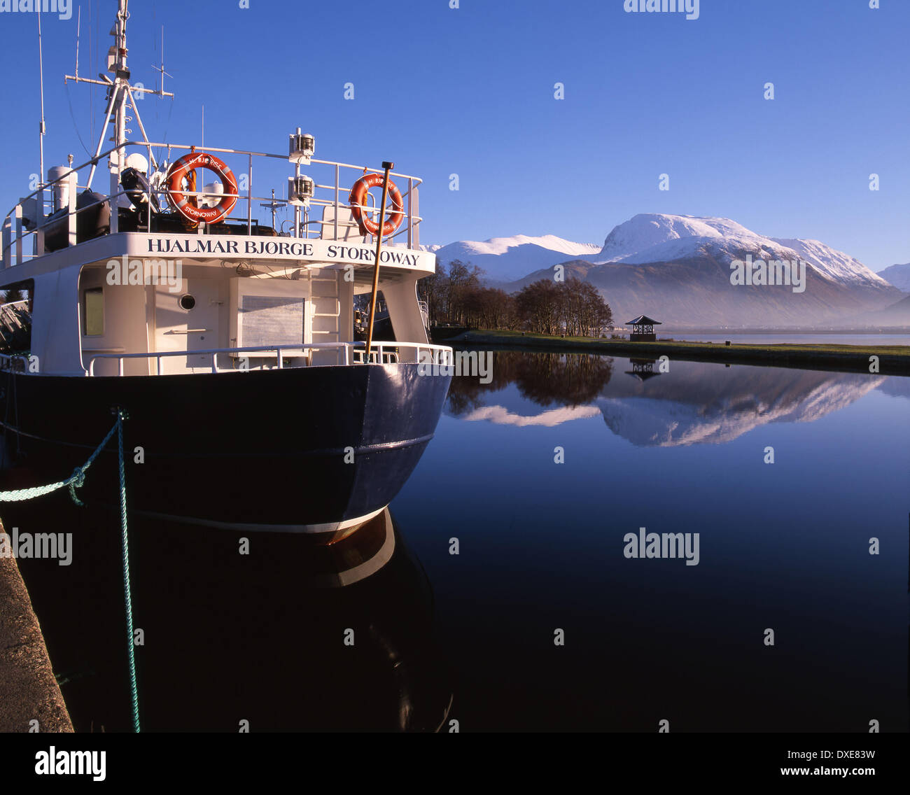 Ben Nevis from the Corpach basin, Lochaber Stock Photo - Alamy