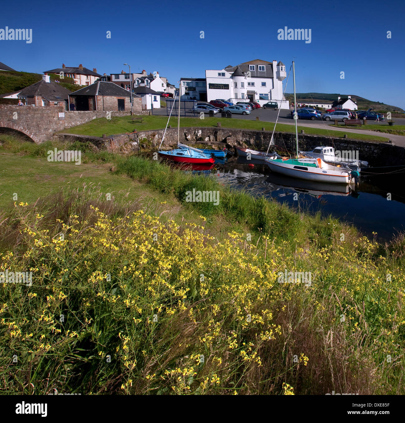 Small harbour at Blackwater foot island of Arran Stock Photo - Alamy