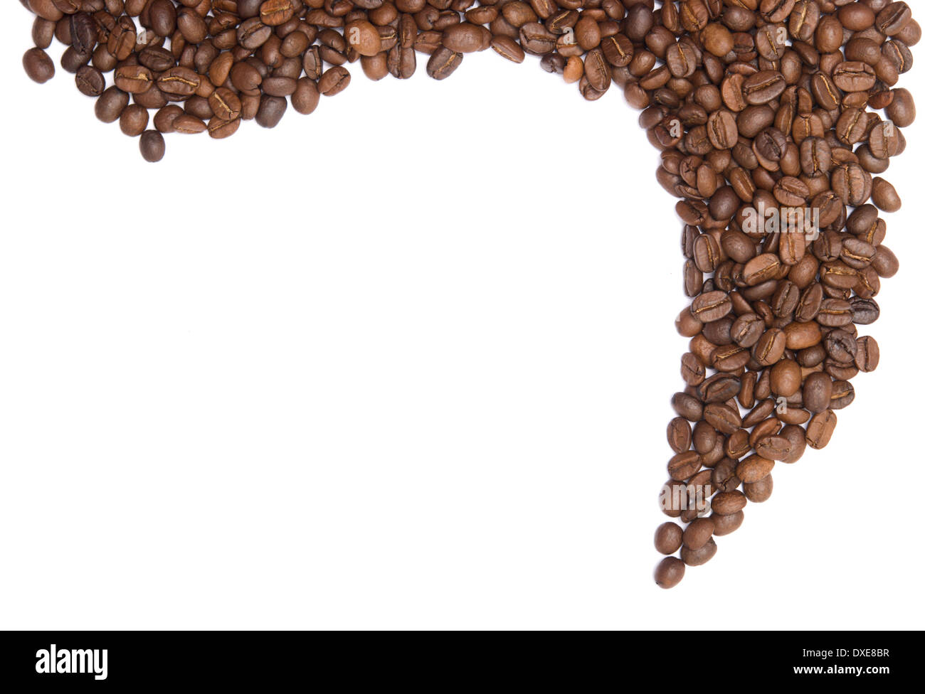 coffee beans isolated on white Stock Photo - Alamy