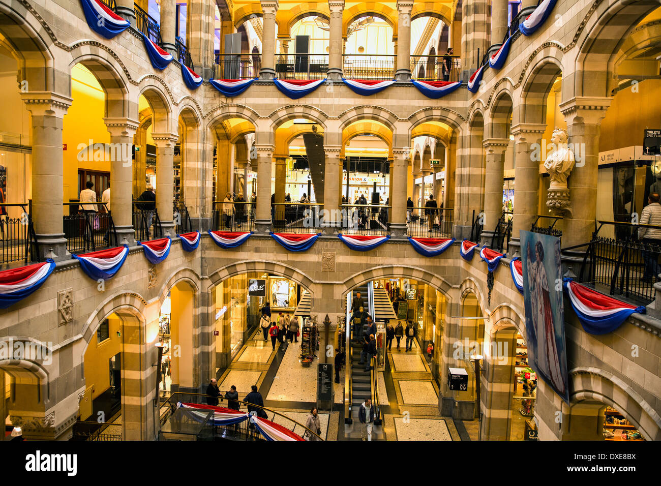 Magna Plaza shopping centre in Amsterdam. The building was the former ...