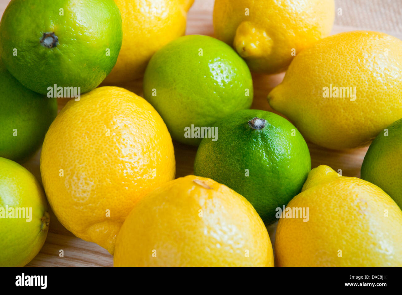 Lemons and limes, close view. Still life Stock Photo - Alamy