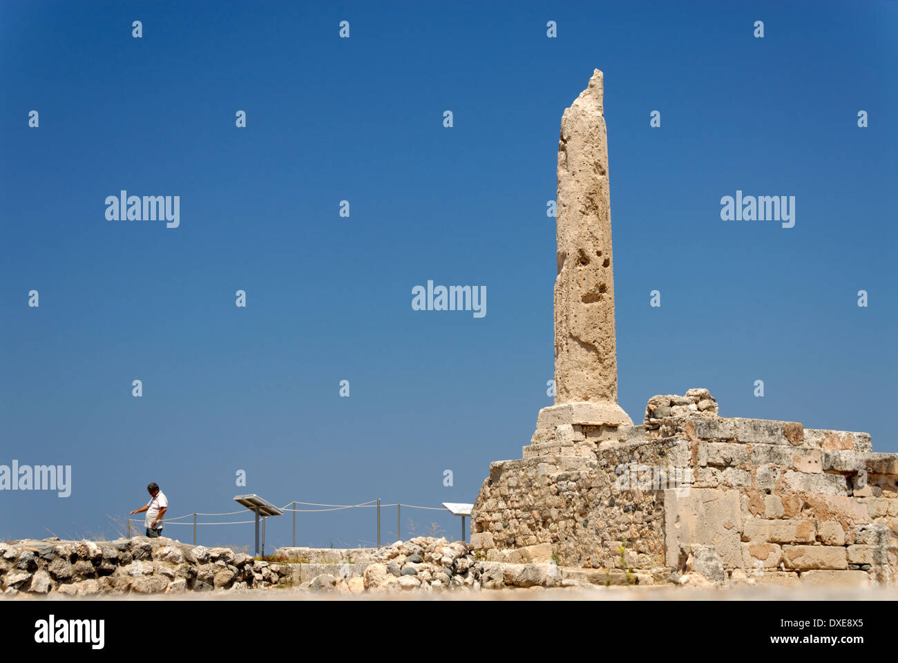 Remaining standing Doric fluted column of the 5th century BC Temple of ...