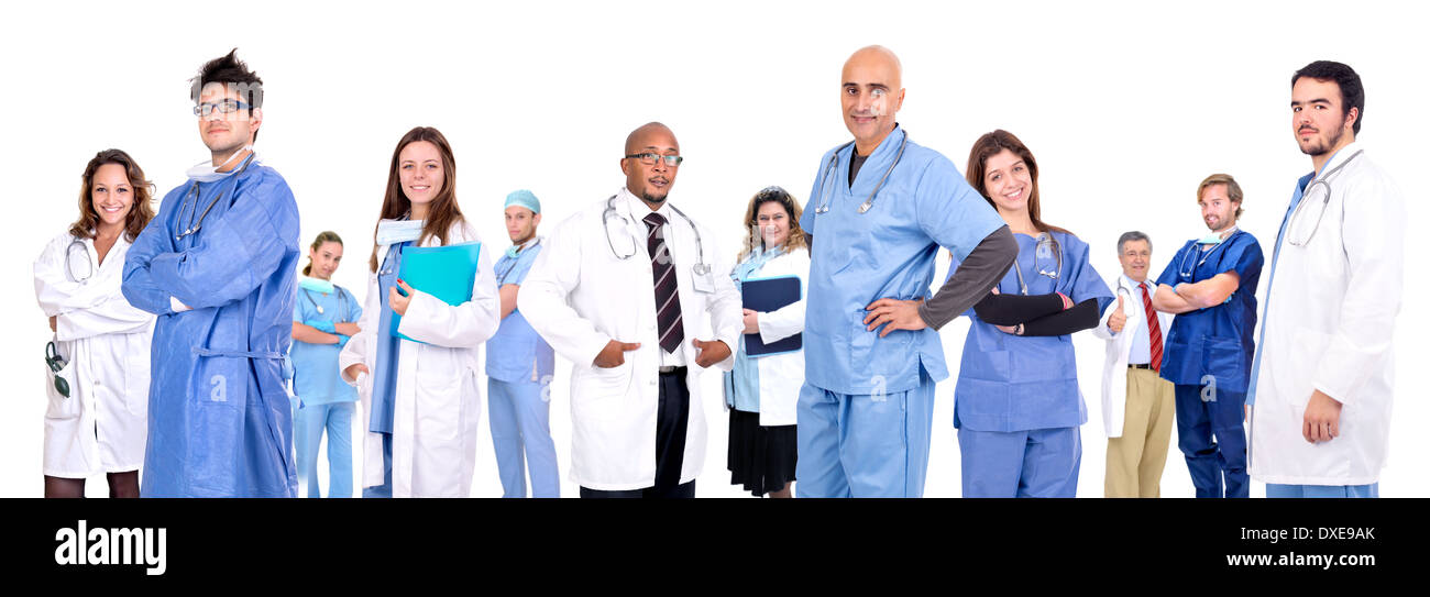 Medical team isolated in white Stock Photo - Alamy