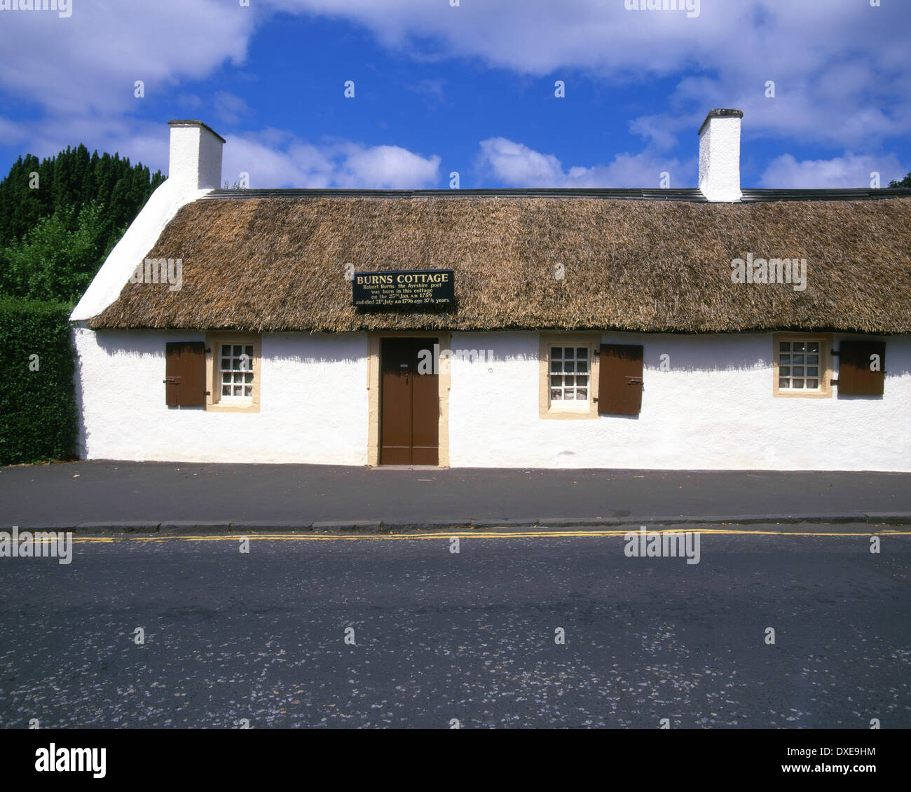 Burns Cottage in Alloway, Robert Burns birth-place, Ayrshire Stock ...