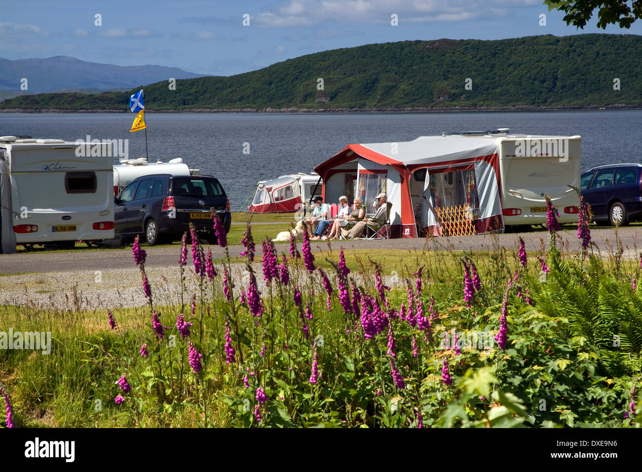 Caravaning, North Ledaig, Argyll Stock Photo - Alamy